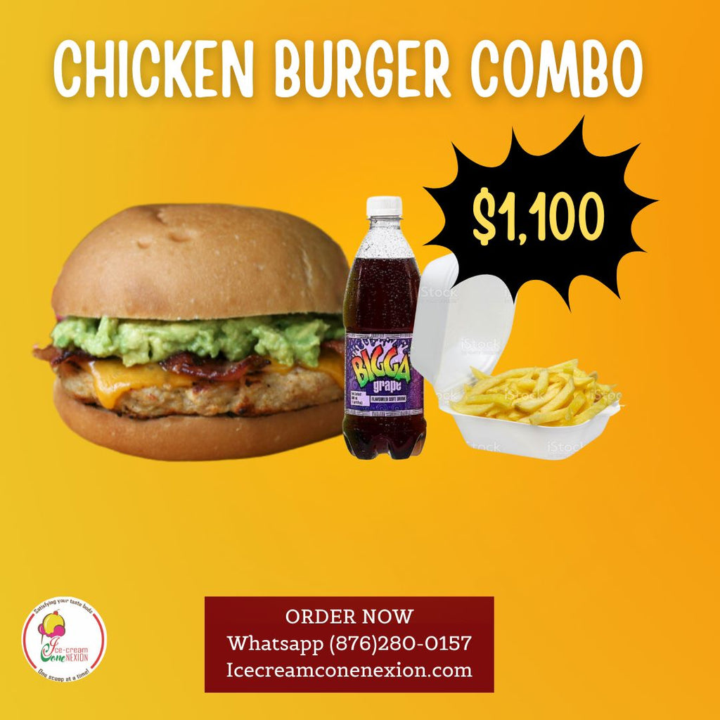 Chicken Burger Combo – Ice Cream Conenexion