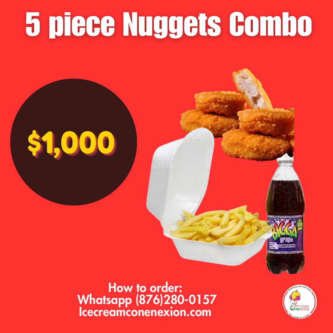 5pc Chicken Nuggets Combo – Ice Cream Conenexion